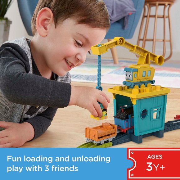None | Toys | Thomas And Friends Train Set With Carly The Crane Sandy ...